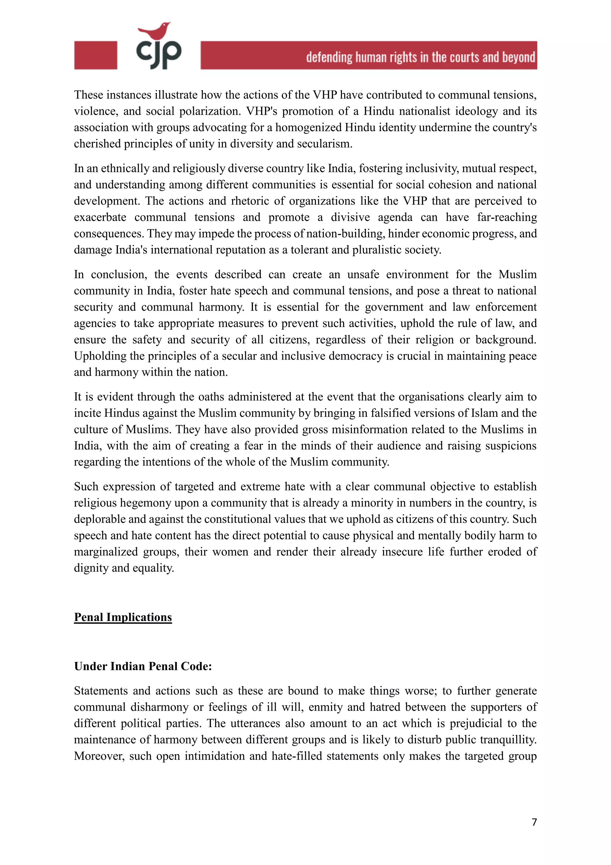 For-Website-230807-CJP-complaint-to-NCM-on-Arms.pdf | Hinduism | Religion & Spirituality