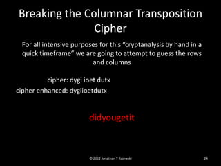 Cryptanalysis Lecture | PPTX