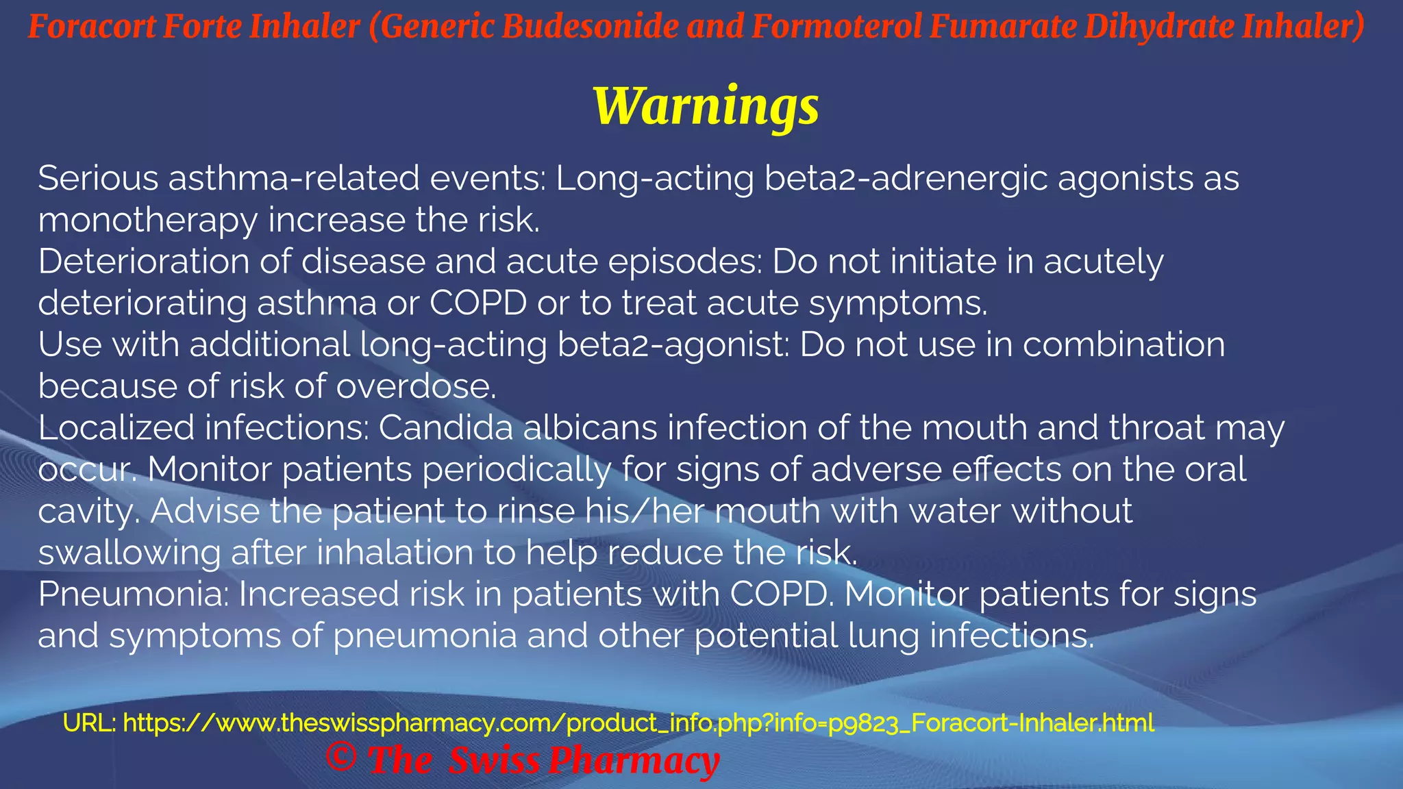 Foracort Forte Inhaler (Generic Budesonide and Formoterol Fumarate ...
