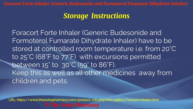 Foracort Forte Inhaler (Generic Budesonide and Formoterol Fumarate ...