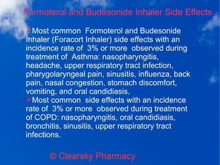 Formoterol and Budesonide Inhaler (Foracort Inhaler) | ODP