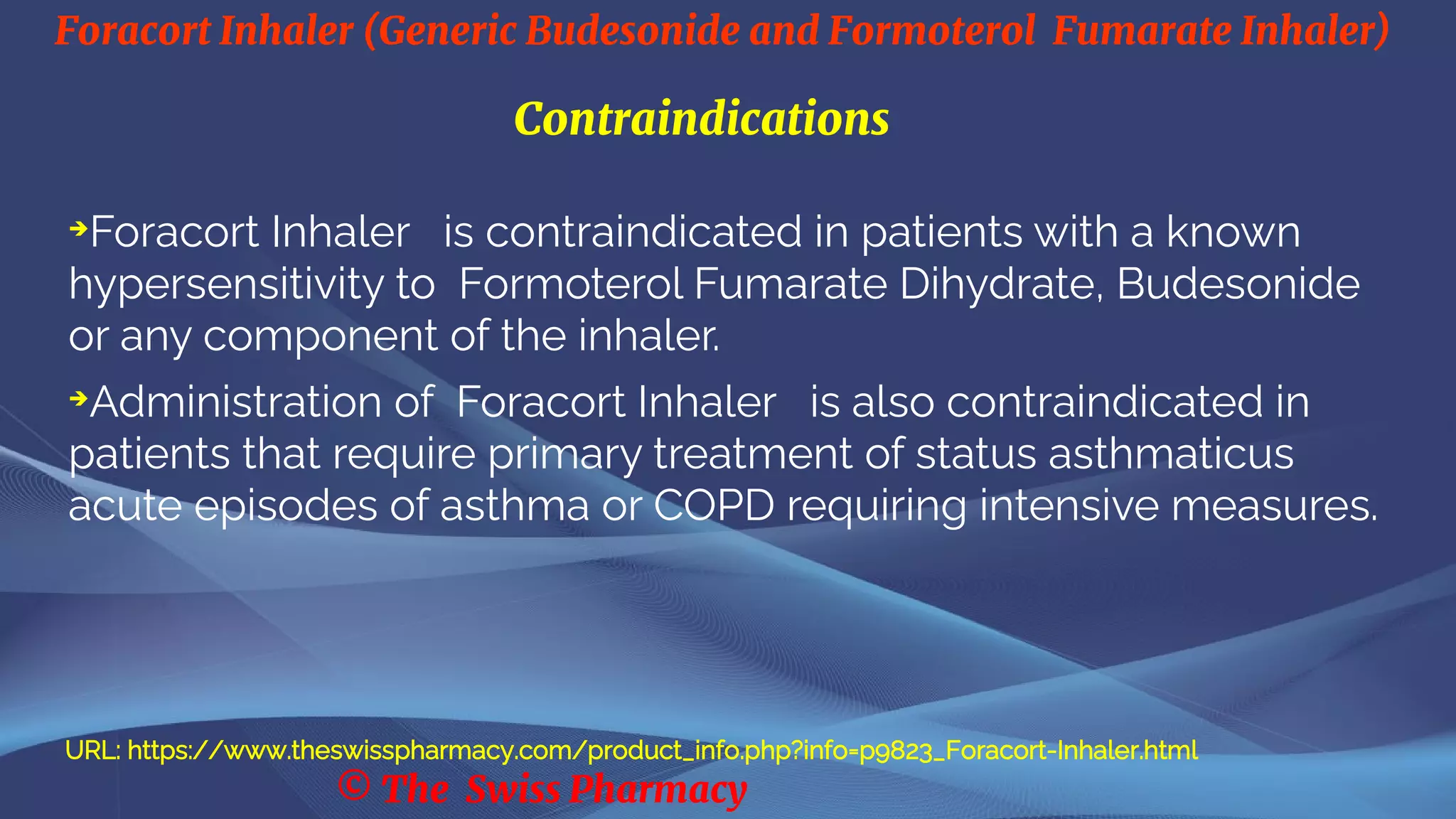 Foracort Inhaler (Generic Budesonide and Formoterol Fumarate Inhaler) | PDF