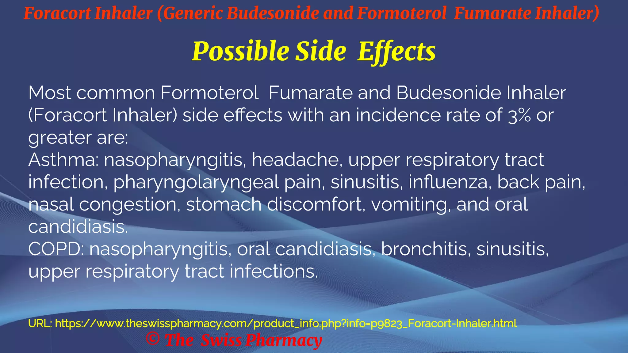 Foracort Inhaler (Generic Budesonide and Formoterol Fumarate Inhaler) | PDF