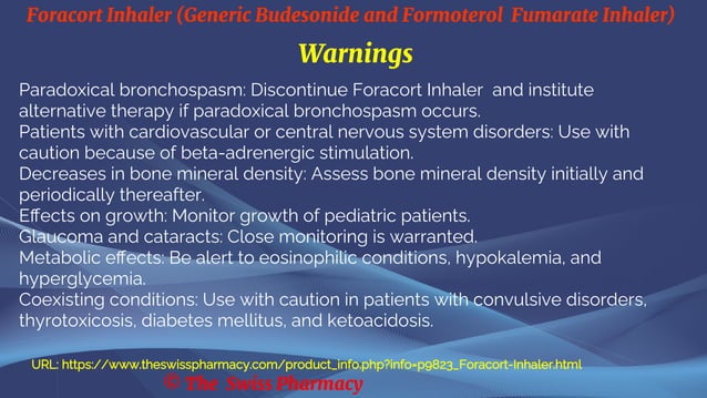 Foracort Inhaler (Generic Budesonide and Formoterol Fumarate Inhaler) | PPT