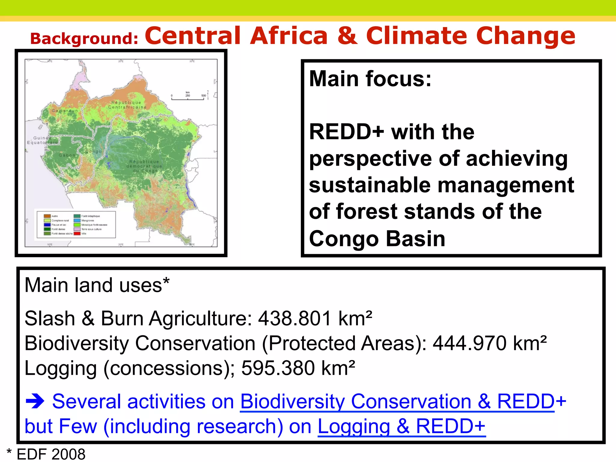 Carbon storage and logging activities: field assessment in Central Africa | PPT