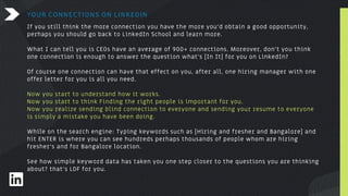 LinkedIn For a Fresher | PPT