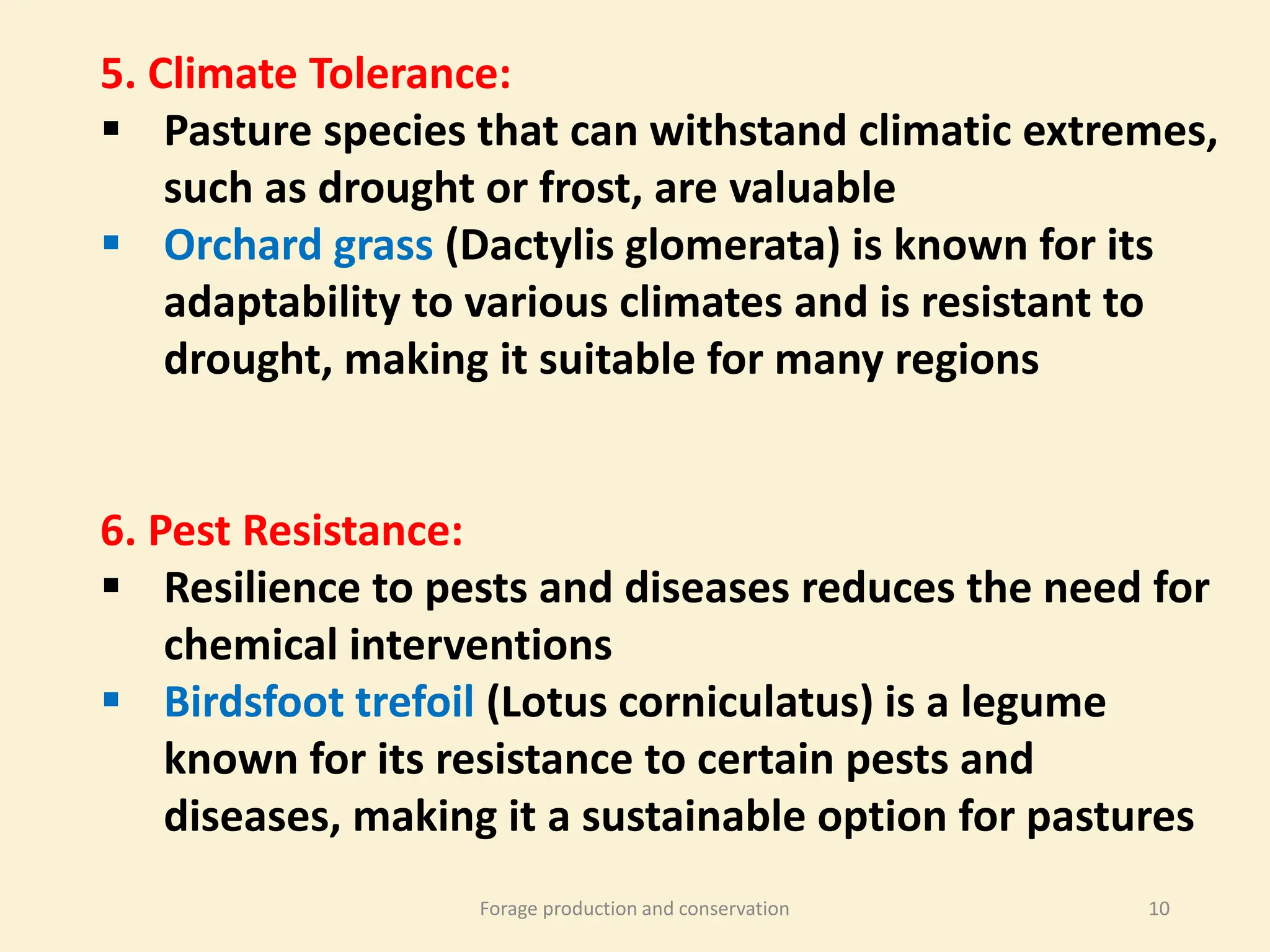 Forage production and conservation and forage identification | PPTX