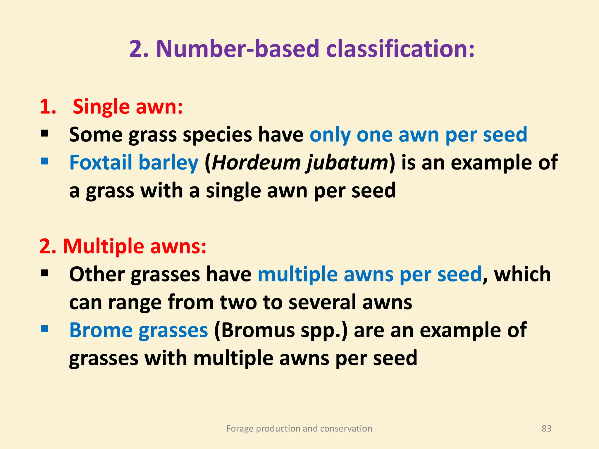 Forage production and conservation and forage identification | PPTX