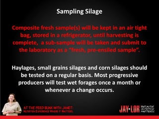 Jaylor: Forage Testing for Producers When, Where and How | PPT