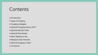 Foraging ecology- Optimal Foraging Theory.pptx