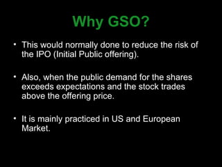 Green Shoe Option | PPT