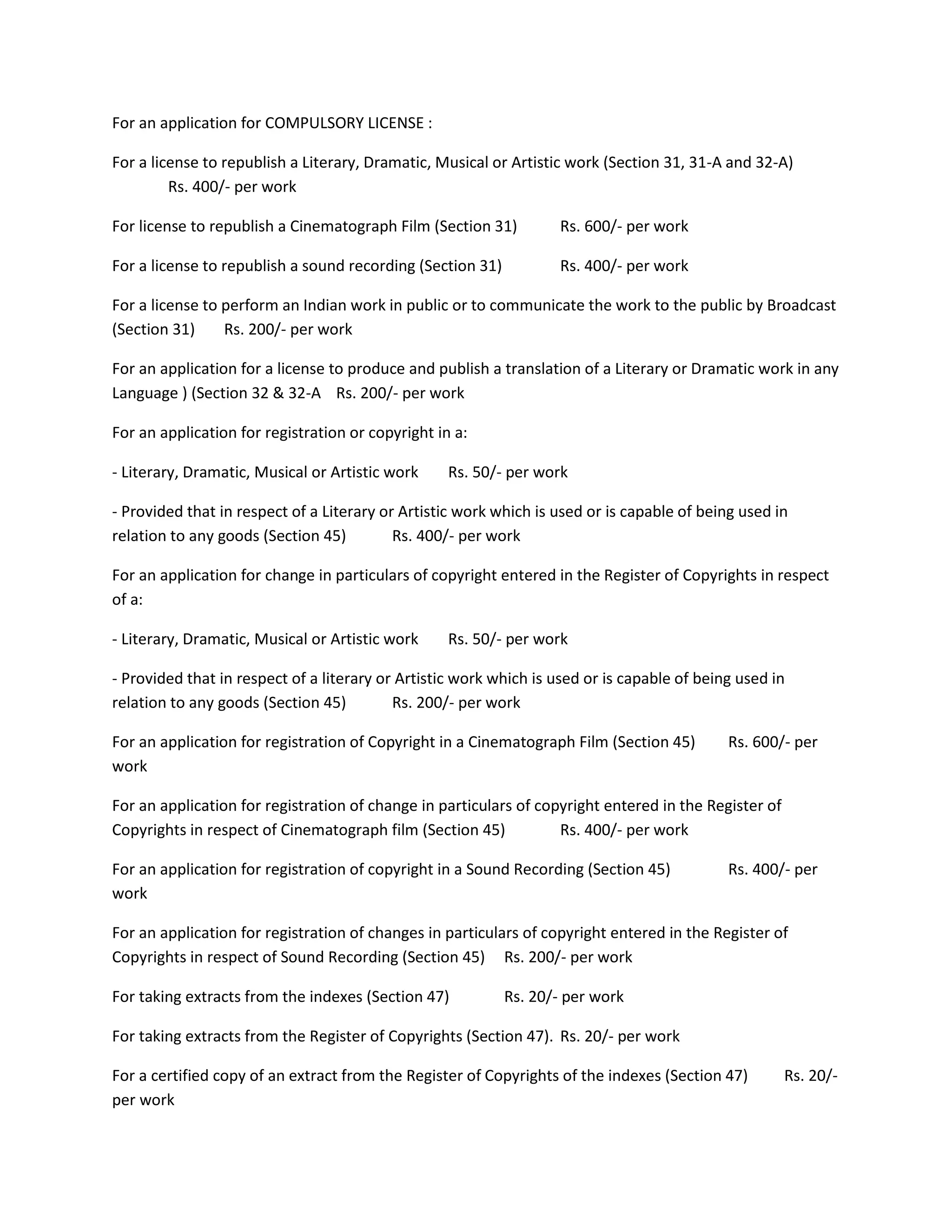 For an application for compulsory license | PDF