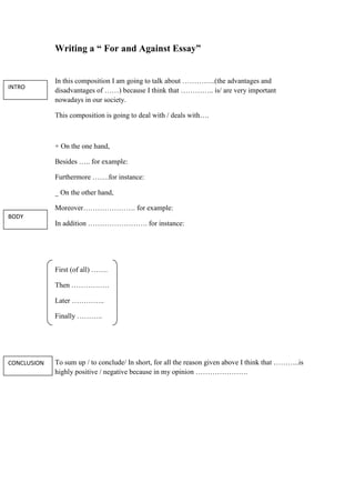 For and against essay | DOCX
