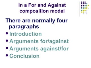 For and against essay | PPT