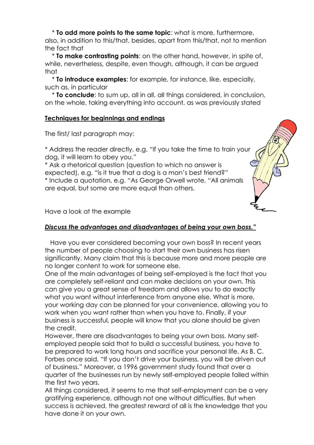 For And Against Essays Guide | PDF | Career Advice | Careers