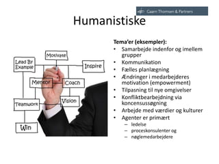 Forandringsledelse, rationelle og humanistiske forandringsmodeller | PPTX