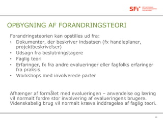 Forandringsteori og virkningsevaluering | PDF