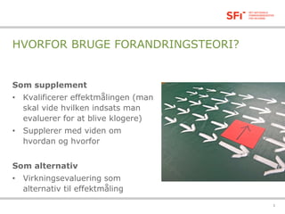 Forandringsteori og virkningsevaluering | PDF