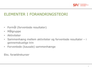 Forandringsteori og virkningsevaluering | PDF