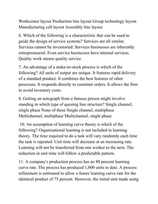 For an infinite queuing situation | PDF