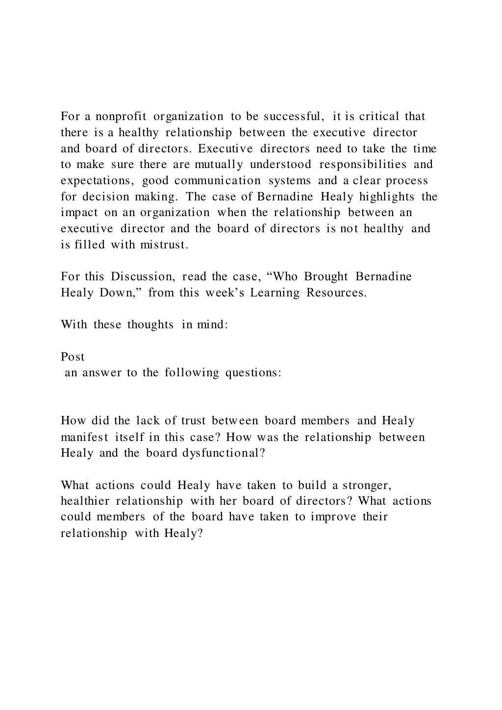For a nonprofit organization to be successful, it is critical th | PDF