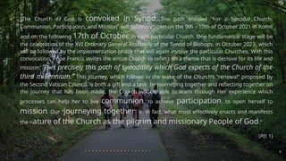 For A Synodal Church (Vatican) English Doc | PPTX