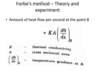 Forbe’s method – For determining the absolute conductivity.pptx