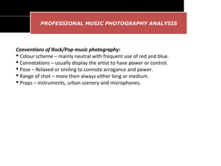 MUSIC PHOTOGRAPHY ANALYSIS | PPT