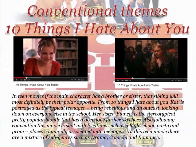 Genre and Convention (teen film) | PPT | Free Download