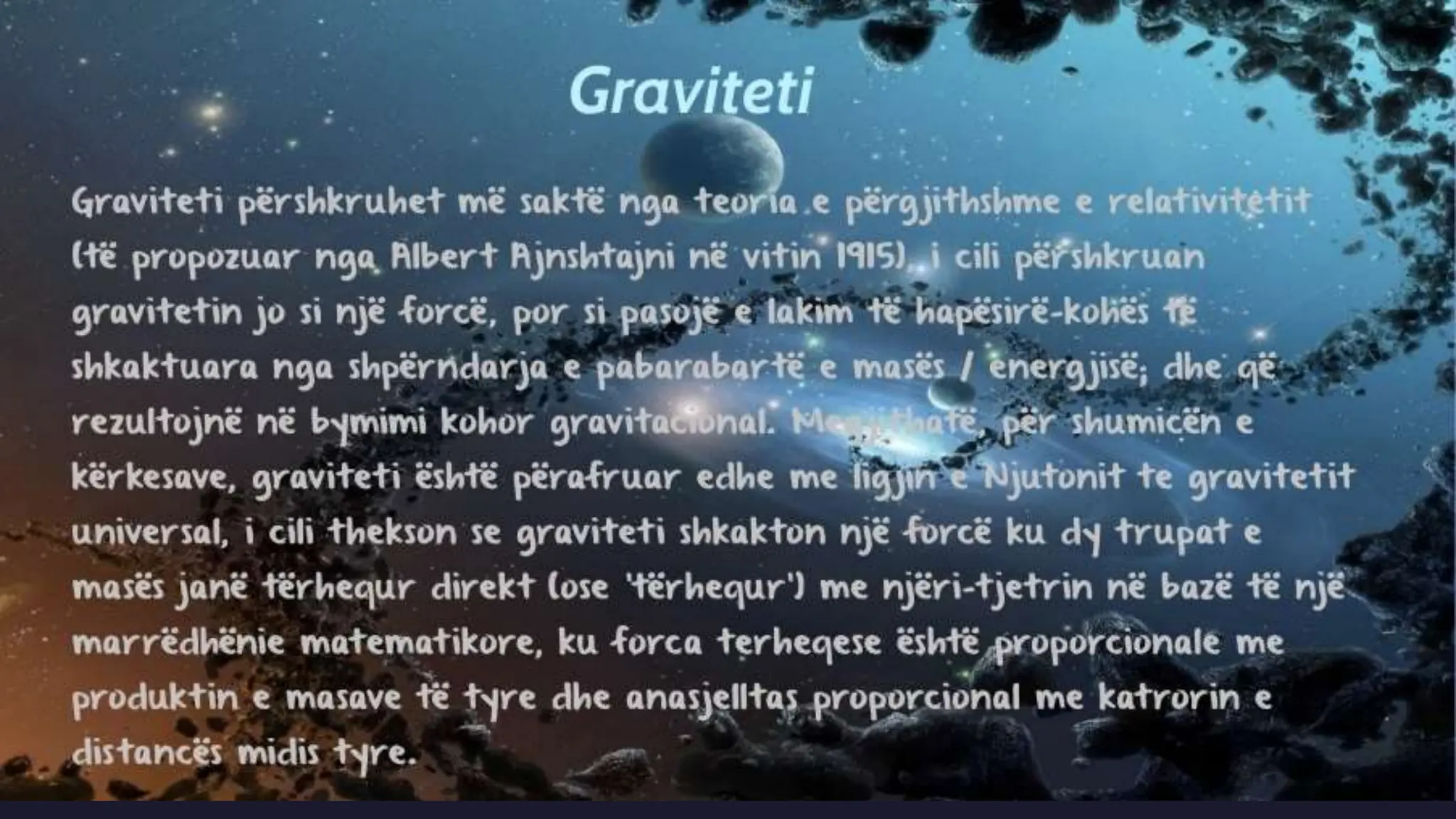 Forca gravitacionale dhe informacjonet rreth saj | PPT