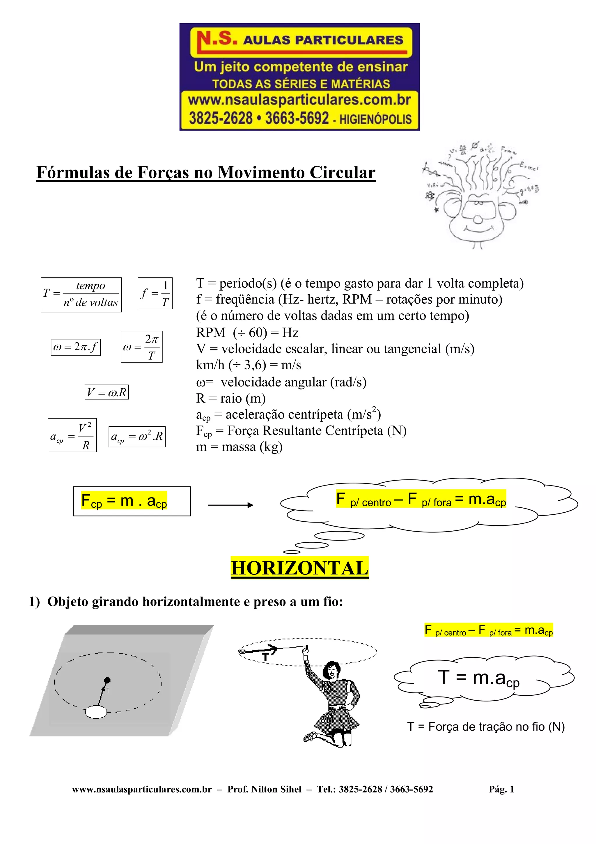 Exercícios Movimento Circular Pdf - FDPLEARN