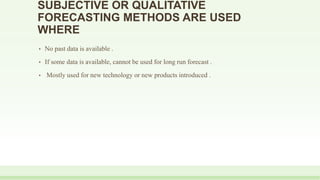 Forcasting methods | PPT