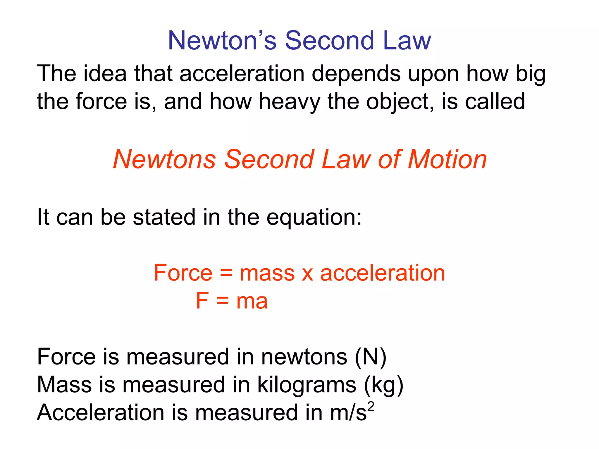 Force and Acceleration | PPT