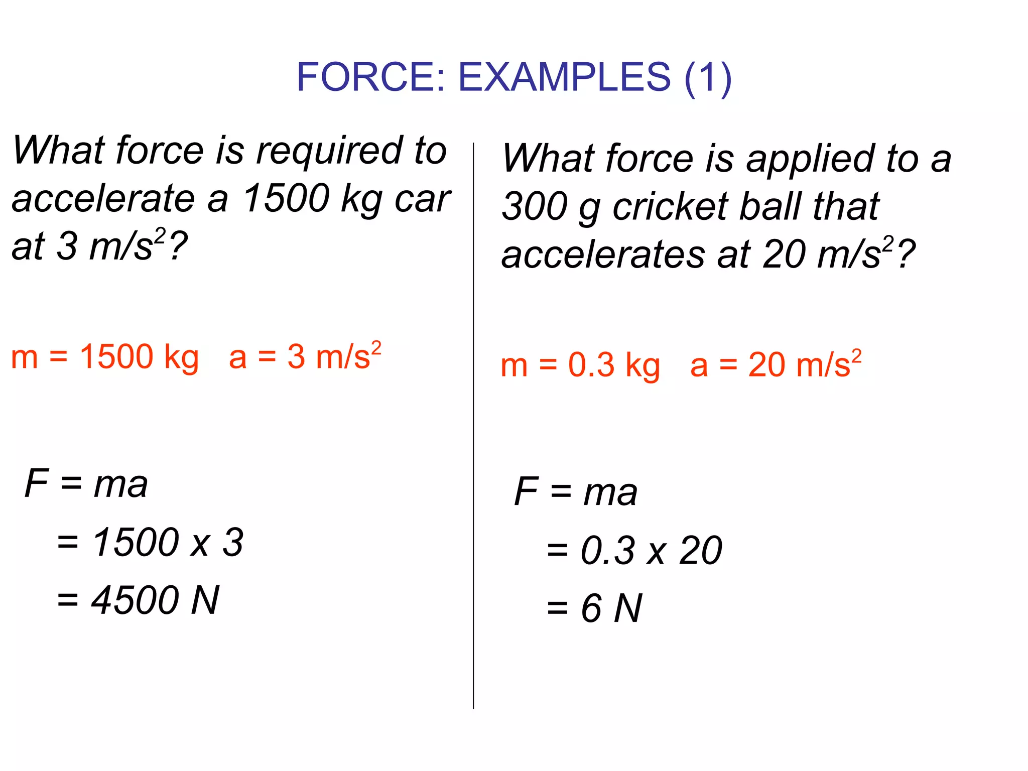 Force and Acceleration | PPT