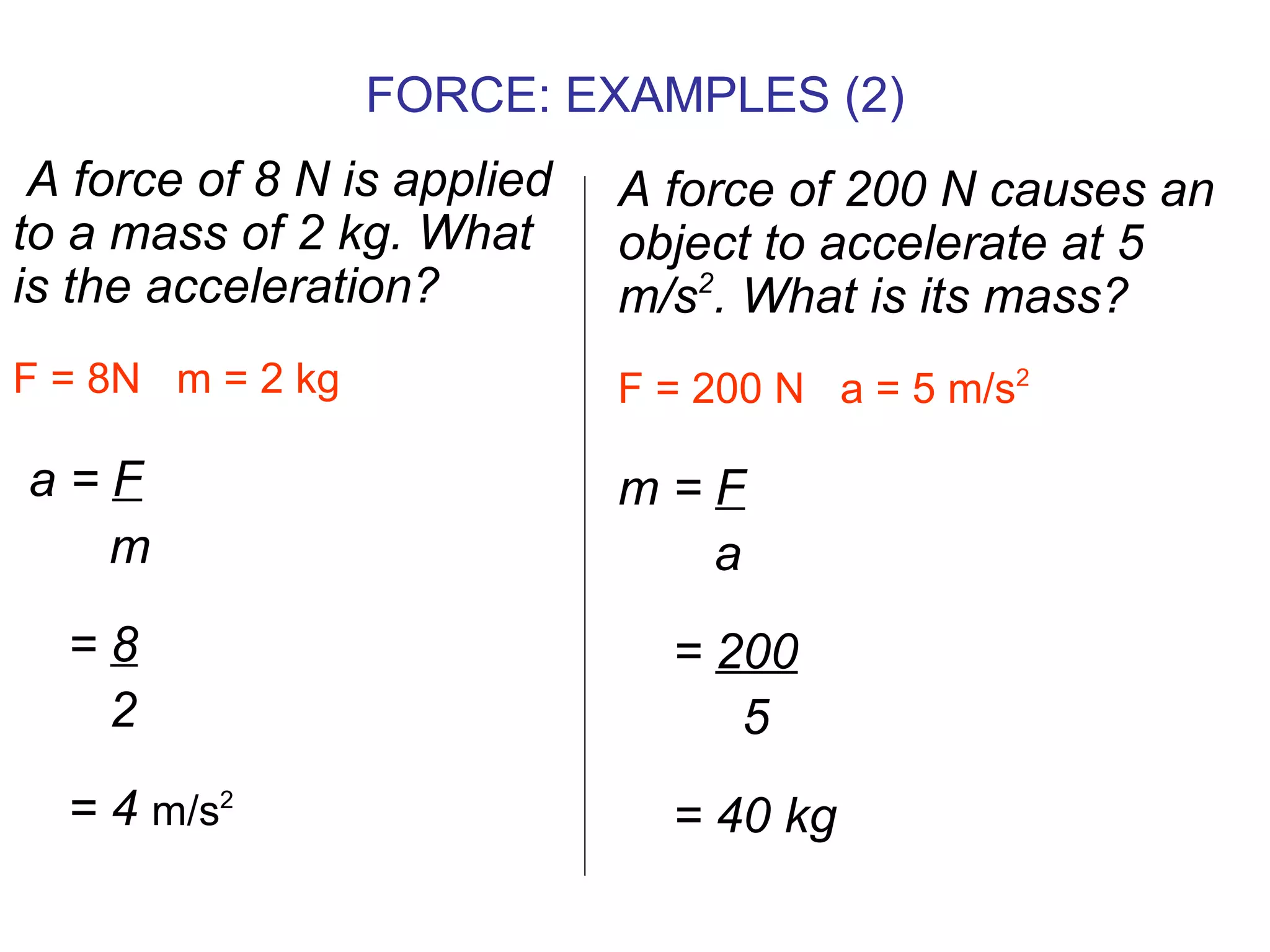 Force and Acceleration | PPT