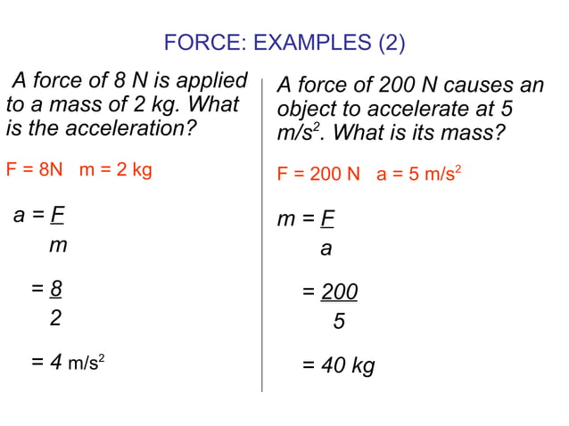 Force and Acceleration | PPT