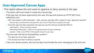 Force.com Canvas - Admin-approved, User-approved, and Personal Apps Unlocked | PPTX