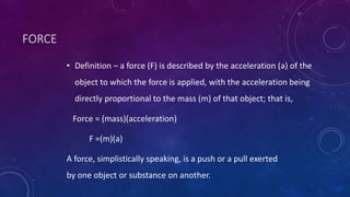 FORCE.pptx | Physics | Science