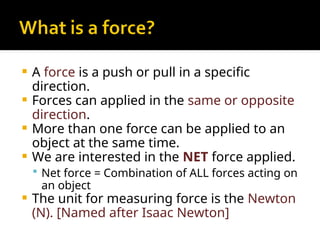 FORCE-and-MOTION IGCSE CURRICULUM .ppt