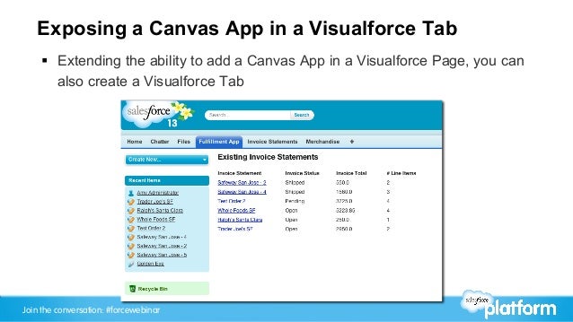 Visualforce And Canvas Unlock Your Web App Inside Of Salesfo…
