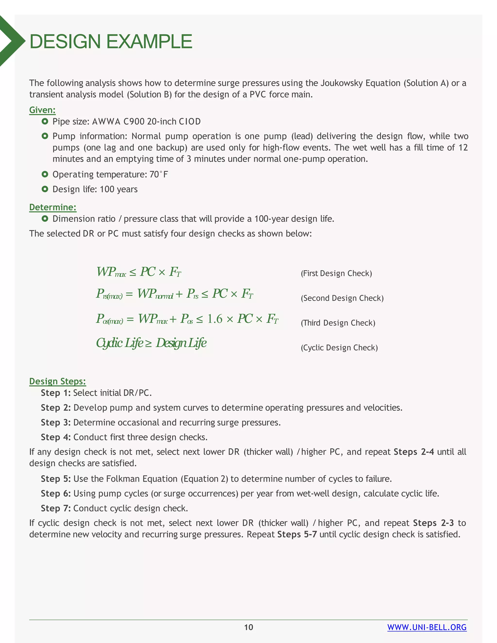 Force Main Design Guide for PVC Pipe | PPTX