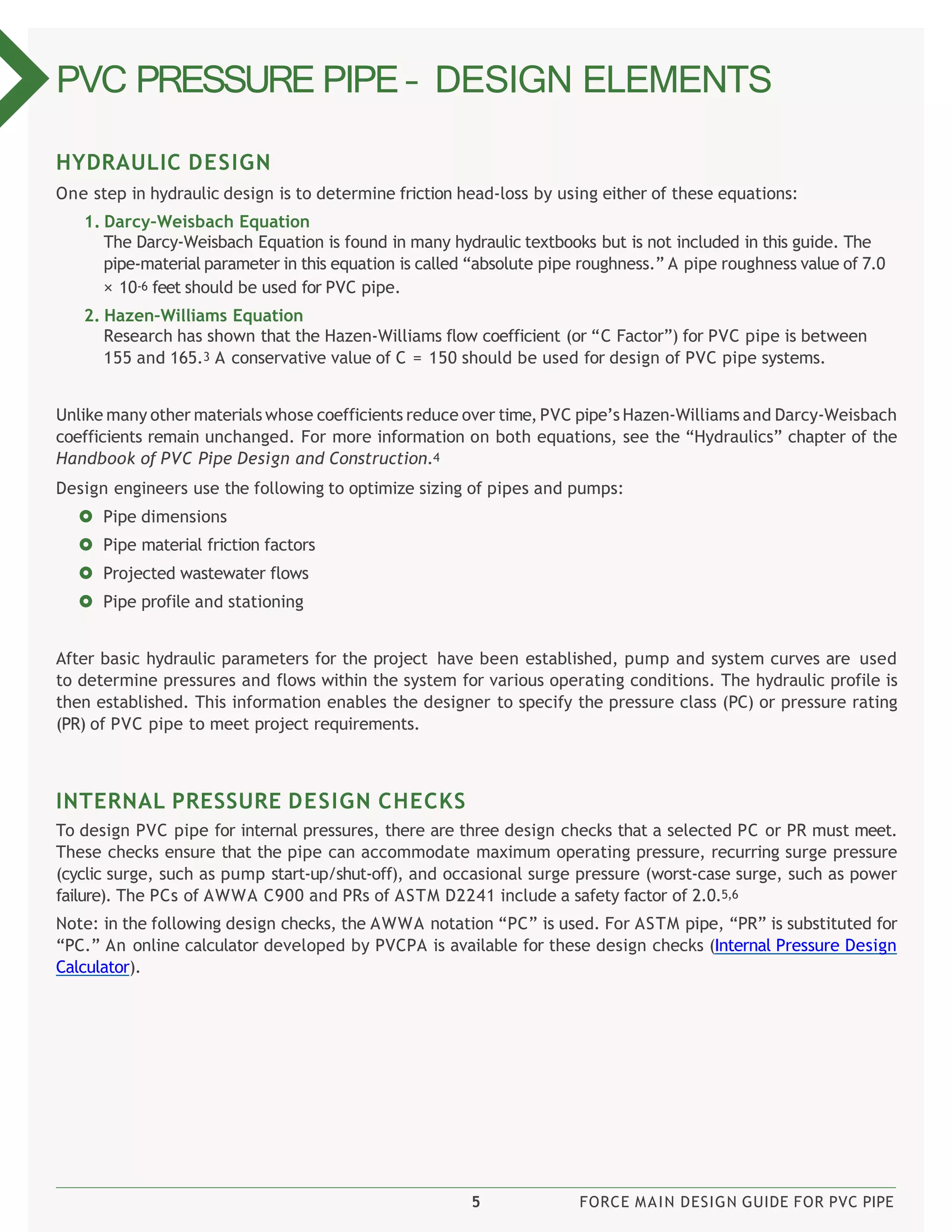 Force Main Design Guide for PVC Pipe | PPTX