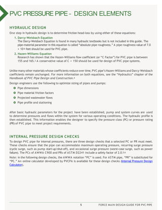 Force Main Design Guide for PVC Pipe | PPTX