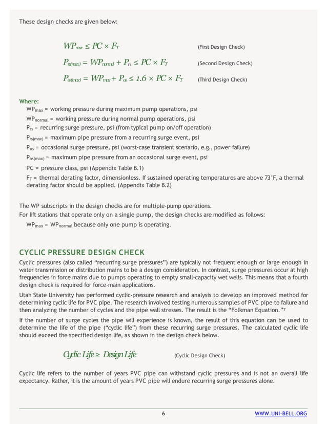 Force Main Design Guide for PVC Pipe | PDF