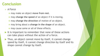 Force and pressure - state of motion | PPTX