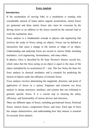 force analysis in civil engineering force | PDF