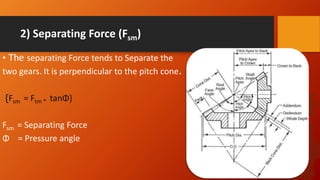 Force analysis of bevel gears | PPTX