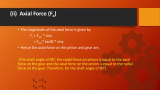 Force analysis of bevel gears | PPTX