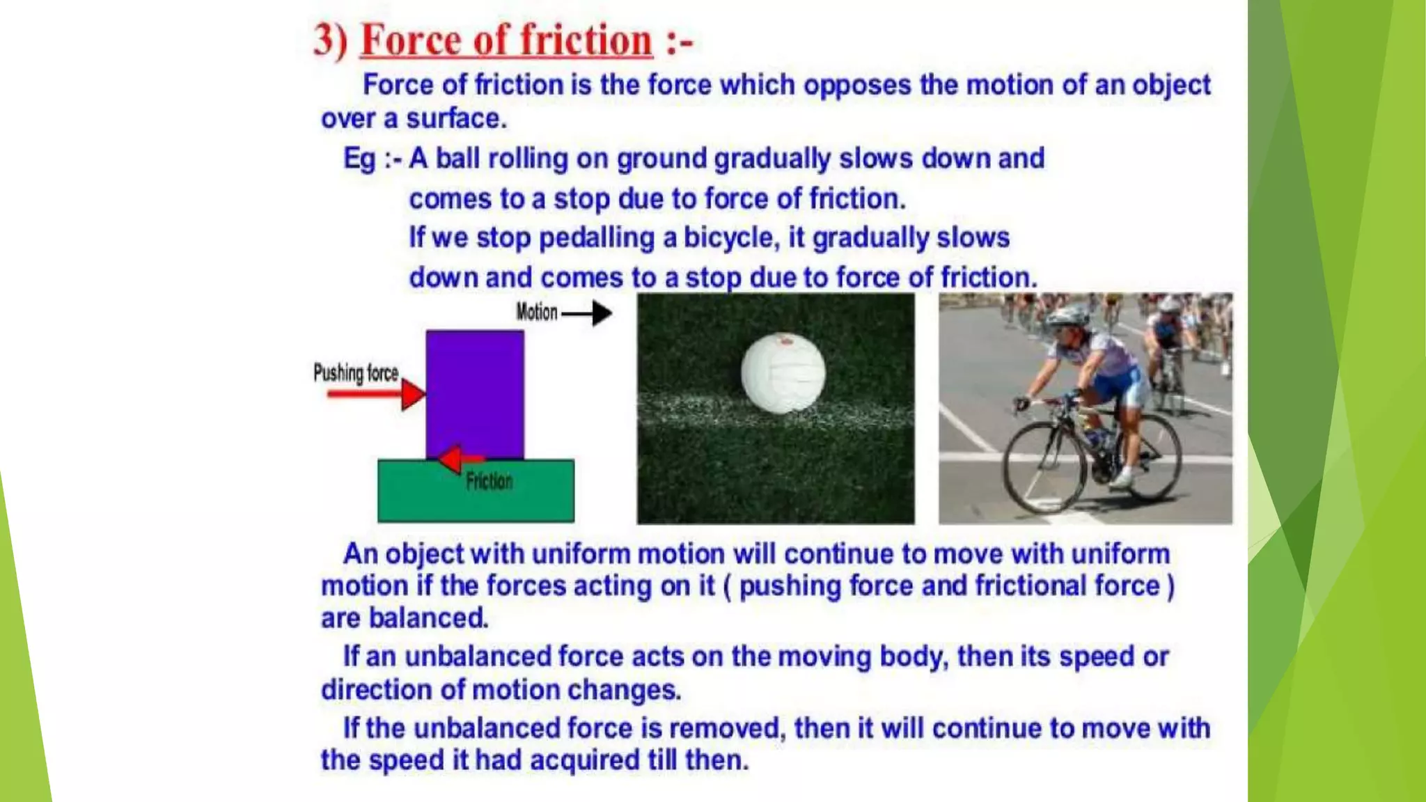 Force and law of motion CLASS 9 PPT | PPTX
