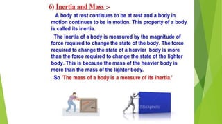 Force and law of motion CLASS 9 PPT | PPTX